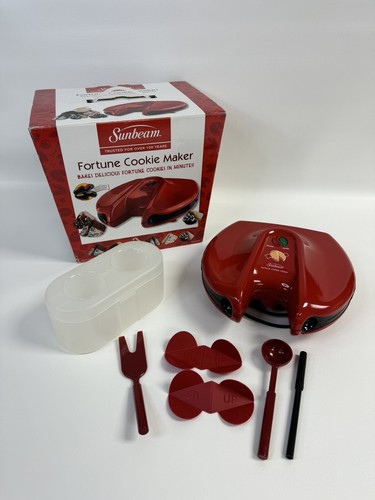 Sunbeam Electric Fortune Cookie Maker PSBFCM40 with Box Accessories Red ...
