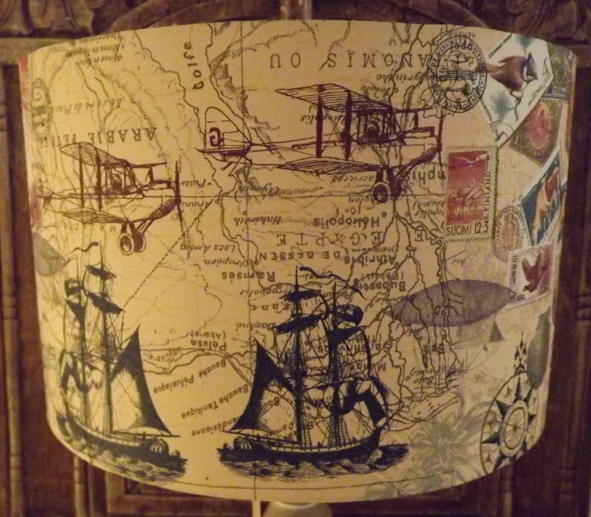 Old World Map Lamp Shade Origami Globe Lampshade | Made From An Old