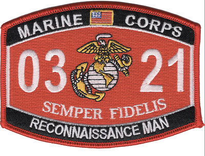4.5" MARINE CORPS MOS 0321 RECONNAISSANCE MAN EGA EMBROIDERED PATCH | eBay