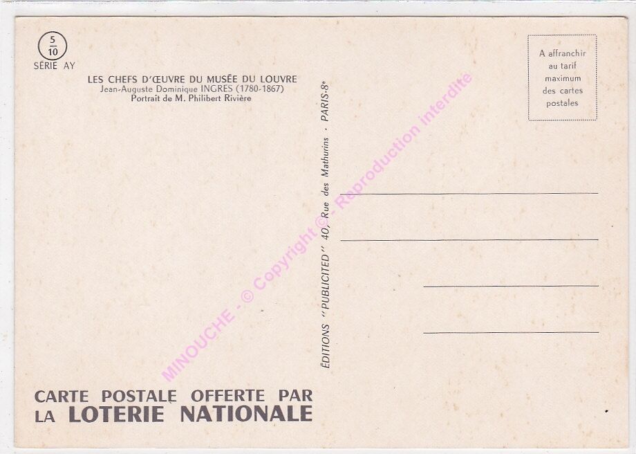 CP Art Painting Ingres Portrait Of M. Philibert Rivière | eBay