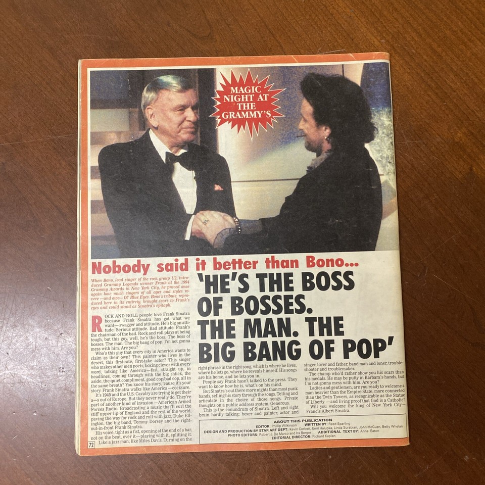 Frank Sinatra Death 1998 Star Magazine - Nancy Barbara Chairman Of The ...