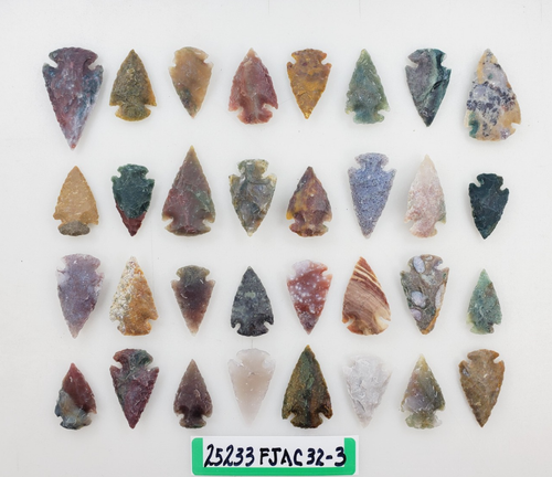 32 Piece Arrowheads - Bow Points - Pow-Wow - Jewelry - Hand Knapped Fancy Jasper | eBay