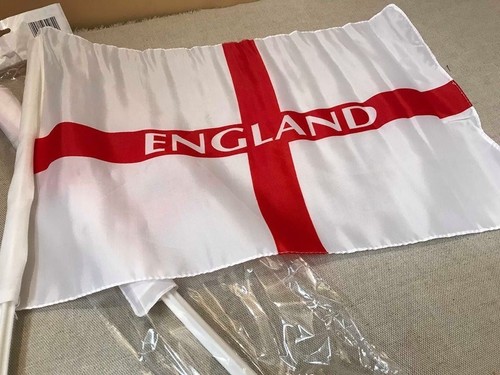 12 x ENGLAND CAR WINDOW FLAGS EURO 2021 SHOP GUTTER FLAG CAR SHOWROOM ...