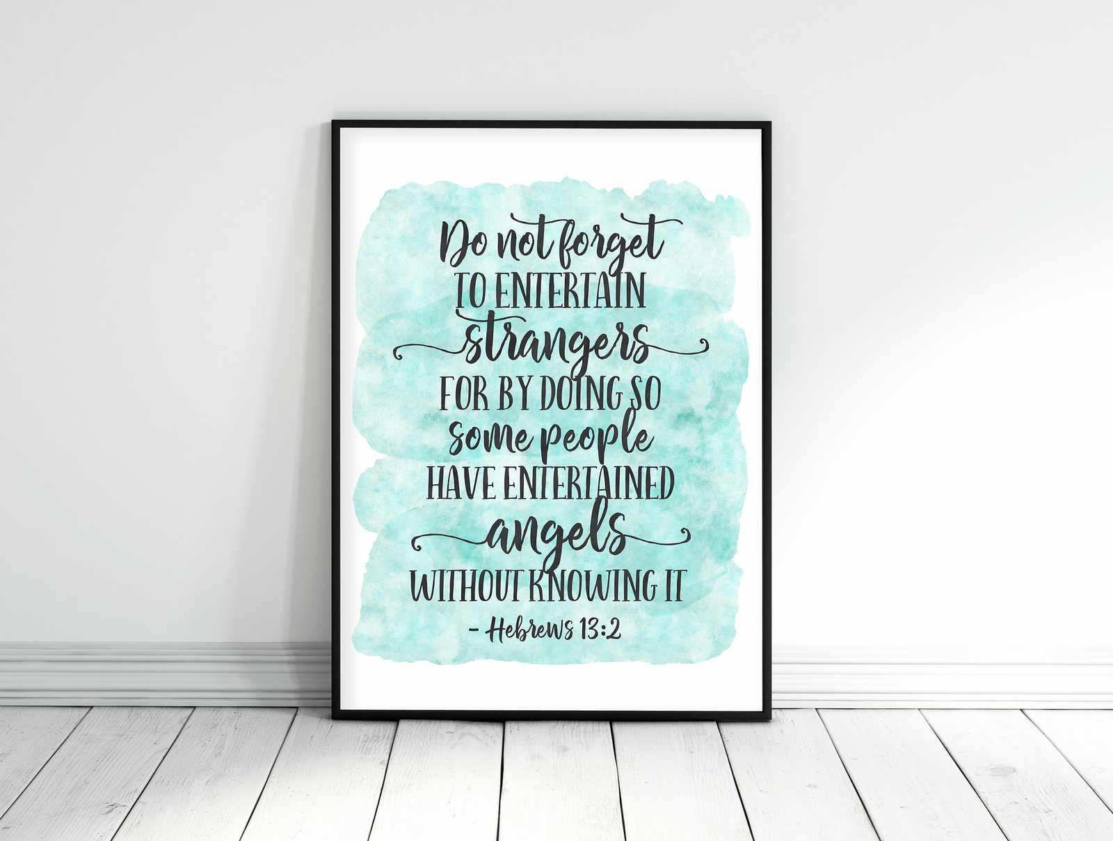 Hebrews 13:2, Do Not Forget To Entertain Strangers, Nursery Bible Wall ...