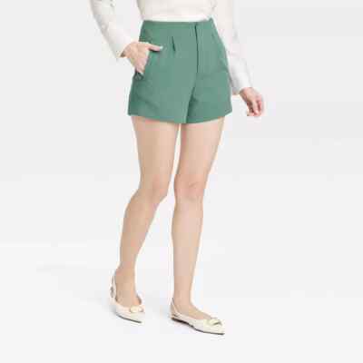 Women's High-Rise Tailored Shorts - A New Day 10 | eBay