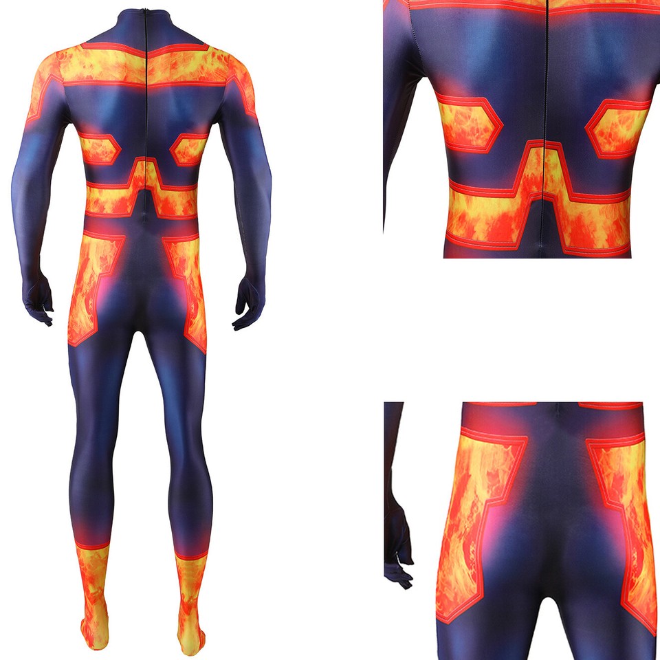 Endeavour Jumpsuit Cosplay My Hero Academia Bodysuit Spandex Costume ...