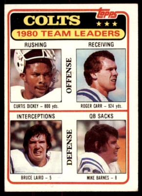 1981 TOPPS* CURTIS DICKEY/ROGER CARR/BRUCE LAIRD/MIKE BARNES BALTIMORE ...