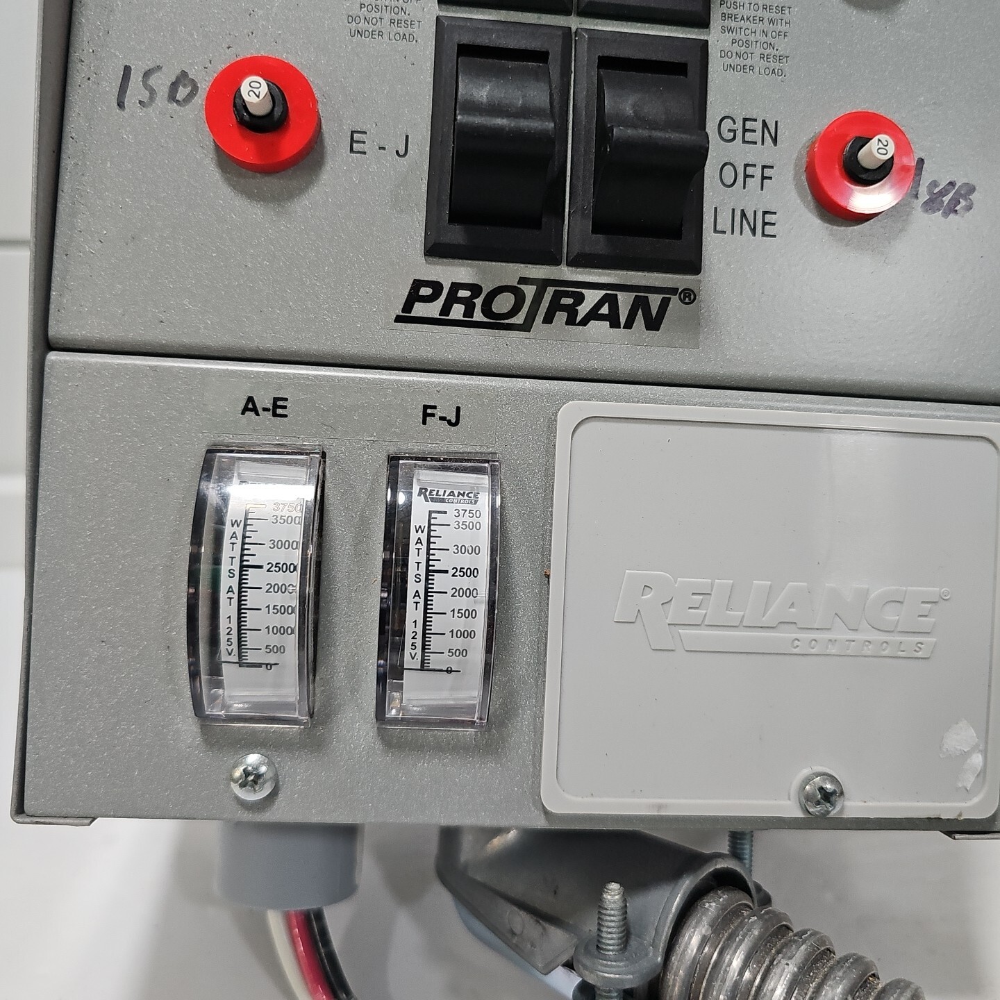 Reliance Pro/Tran 31410C Manual Transfer Switch | eBay