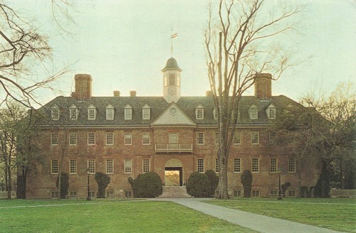 Postcard VA Williamsburg Colonial College of William and Mary Wren ...