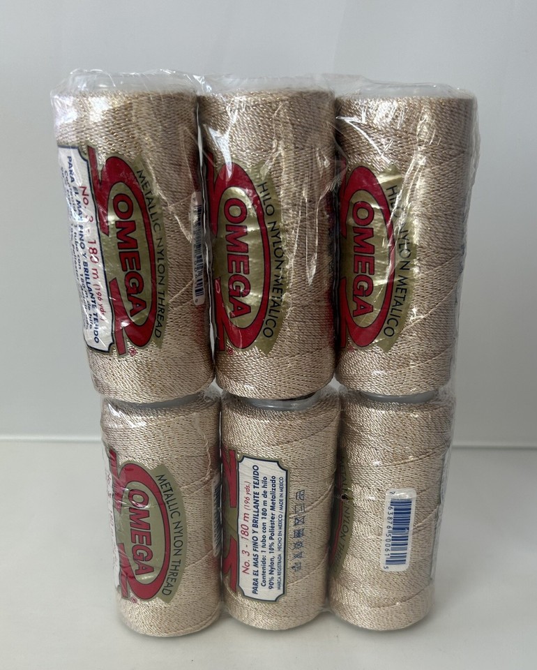 La ESPIGA NYLON CROCHET THREAD SIZE 3 - OMEGA #3 Color 64 metallic | eBay