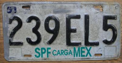 MEXICO SPF (SERVICIO PUBLICO FEDERAL) CARGA LICENSE PLATE - 1998/03 ...