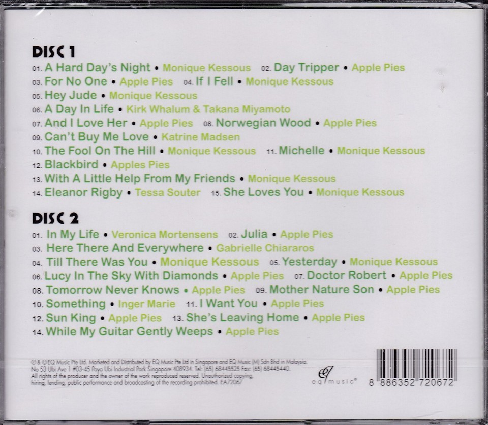 The Beatles Tribute Songbook 2CD The Fab Four's Classics In Jazz And ...