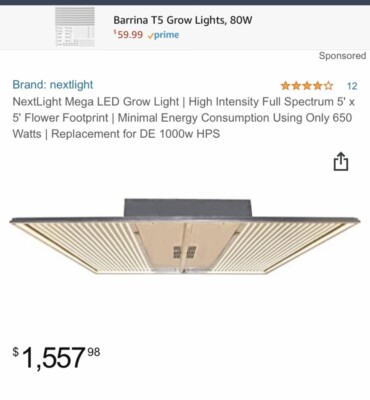 NextLight Mega LED Grow Light - High Intensity Full Spectrum 5'x5' | eBay