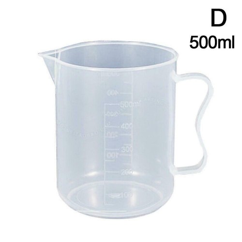 Plastic Clear Graduated Measuring Cup Liquid Jug Mug Laboratory Beaker ...
