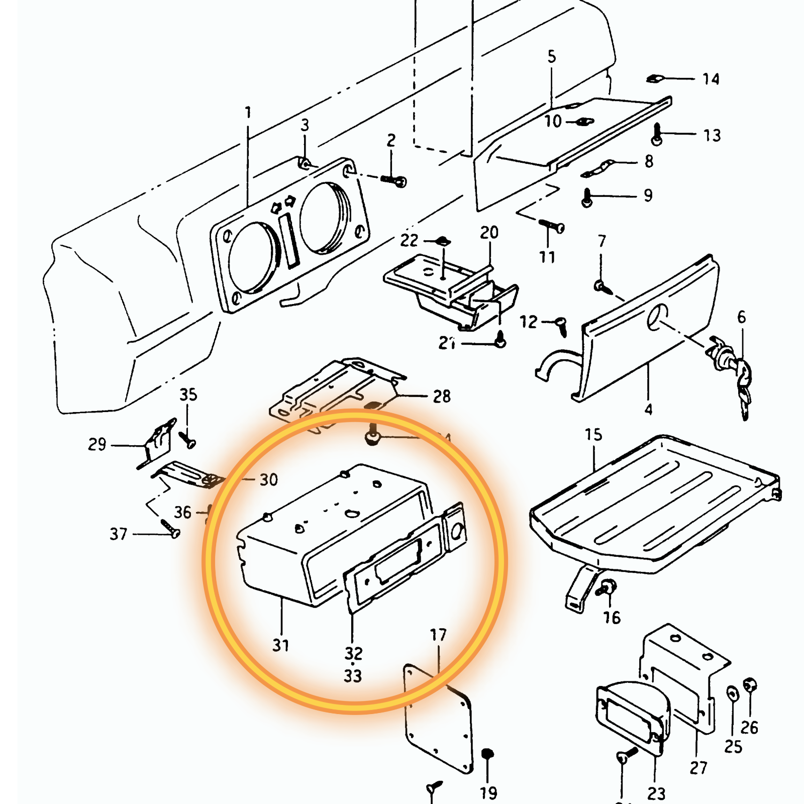 SUZUKI JIMNY SAMURAI SIERRA SJ410 SJ413 RADIO PANEL CONSOLE BOX DROVER ...