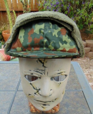 German Army Flecktarn Camo Winter Cap, 59-64cm, U.S.7 1/8 to 7 7/8,new ...
