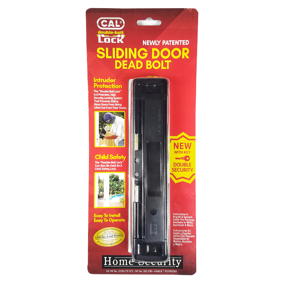 CAL Double Bolt Lock - Sliding Patio Door Locks - Child Proof Sliding ...