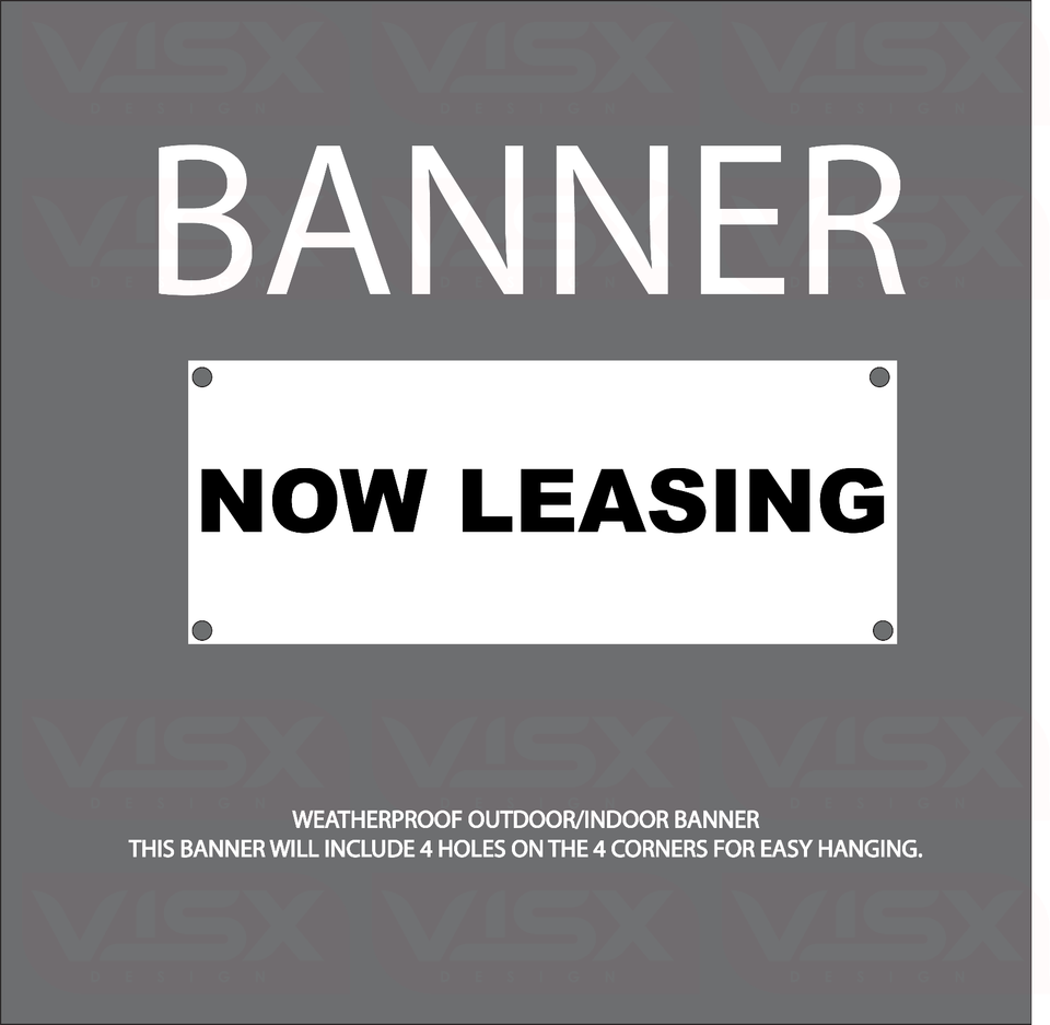 Now leasing VINYL Banner Flag Outdoor indoor USA Sign Business Yard ...