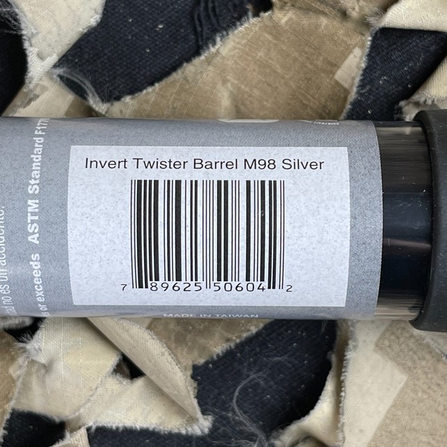 Invert Paintball 14" Twister Barrel - Black/Silver Fade - Tippmann 98 ...