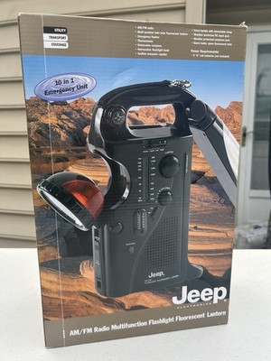 Jeep - AM FM Radio Multifunction Flashlight Lantern 10 in 1 Emergency ...