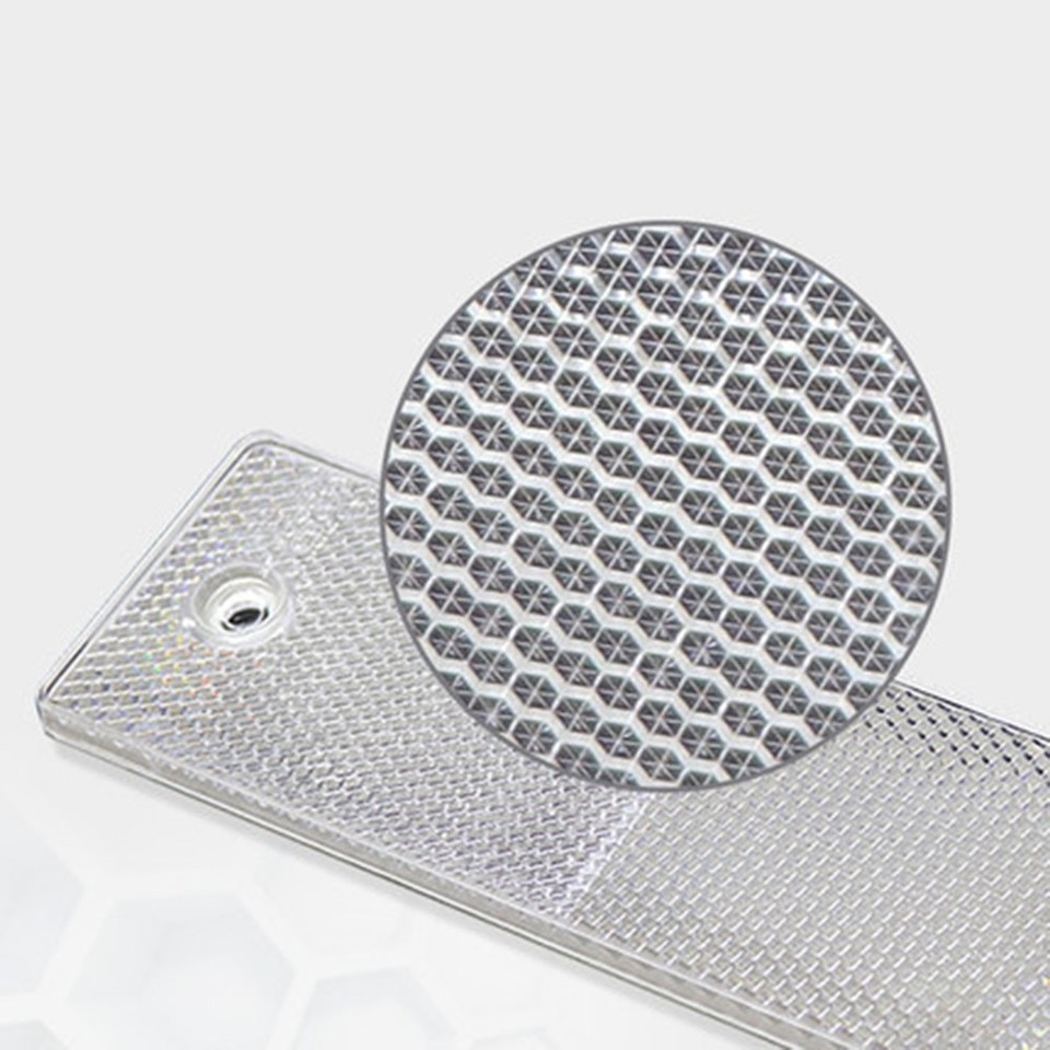 Easy To Install Reflective Stickers 2Pieces Include Plastic Rectangular ...