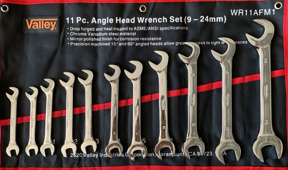 11 pc Combination Angle Wrench Set METRIC | eBay