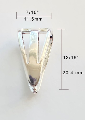 Pinch Bails Bright Silver Triangle - Large (Qty 5-15) Ships from USA ...