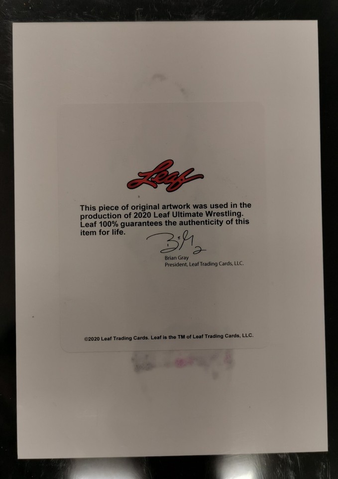 2020 LEAF ULTIMATE WRESTLING DR. BRITT BAKER ORIGINAL ARTWORK PROOF AEW ...