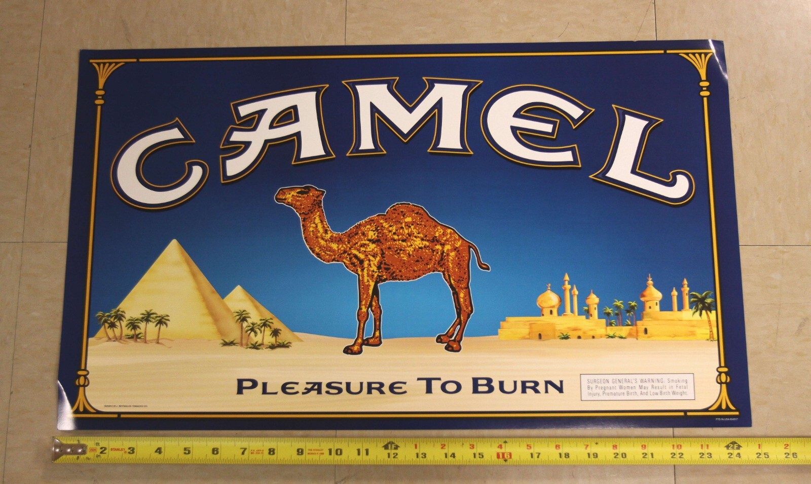 Camel cigarette sign approx. 25" x 14" - New | eBay