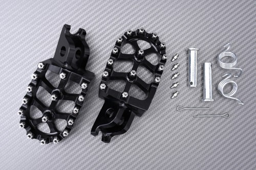 Pair Of Black Alu Enduro / Off-Road Footrests HONDA CRF 250 RALLY / L ...