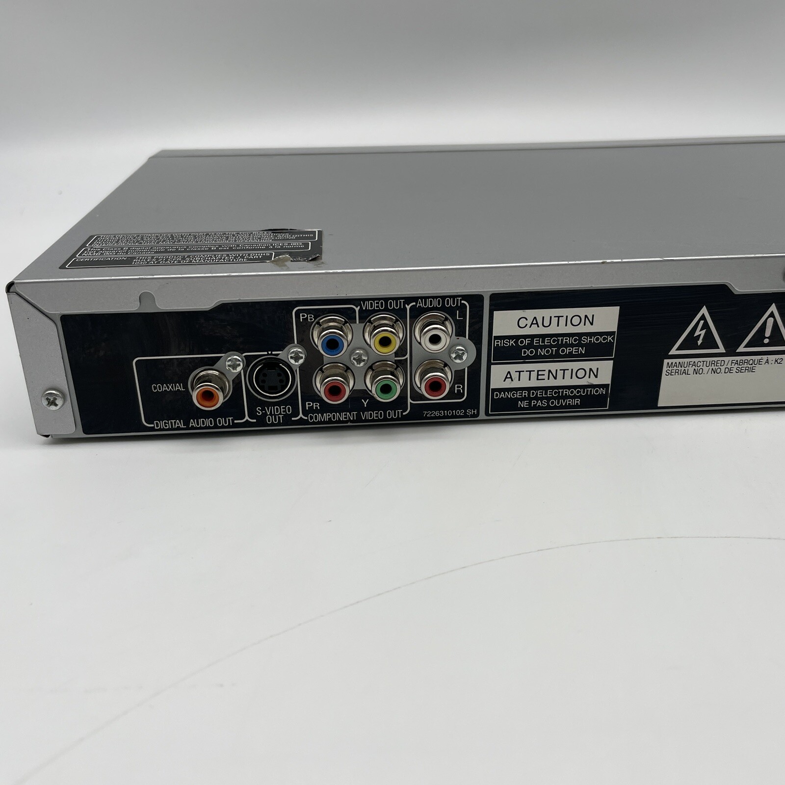 Pioneer DVD Player DV-393-S Video RW WMA/MP3 Photo Viewer DIVX DTS No ...