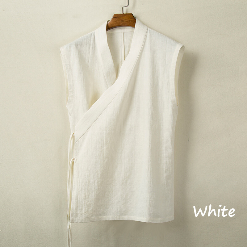 MenHan Chinese Clothing Tank Tops Vintage Casual Sleeveless Shirt Vest ...