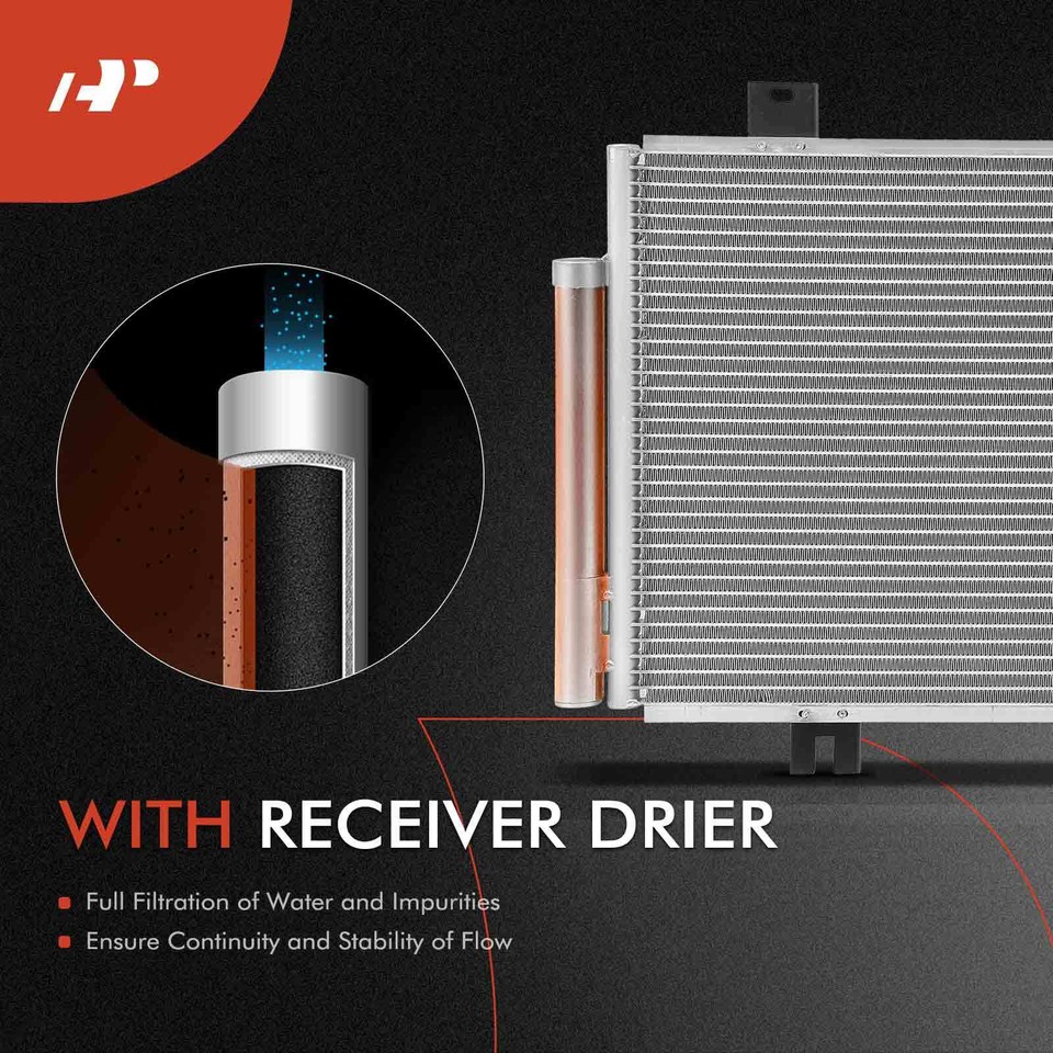 A-Premium A/C Condenser w/ Bracket & Receiver Drier for Honda Civic ...