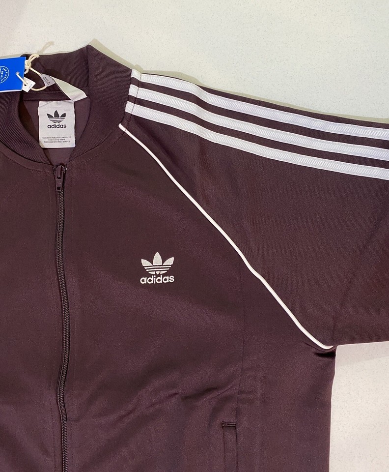 Adidas Originals Primeblue Superstar Tracksuit Shadow Maroon White Size ...