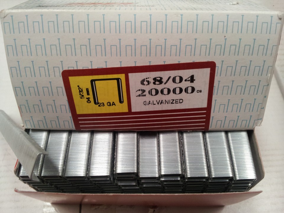 Omer 68 Series Staples, 23 Gauge, Galvanised, lengths 4mm - 14mm. Fit ...