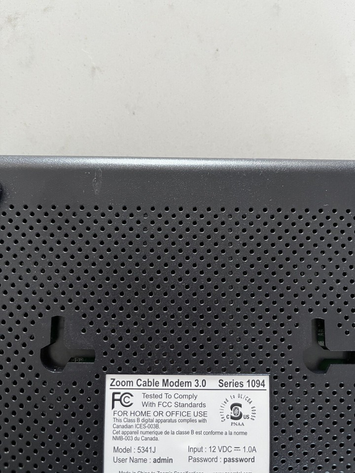 ZOOM CABLE MODEM 3.0 Model 5341J-SERIES 1094 | eBay