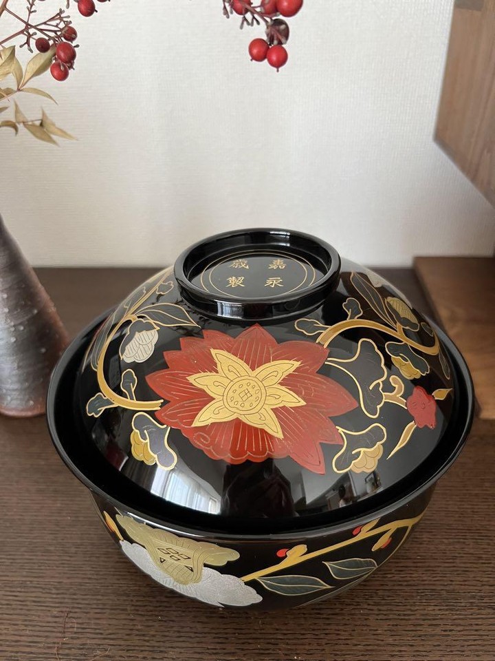 JIKIRO Japanese Tea Ceremony Food/Sweat Wagashi Container Lacquerwar A ...