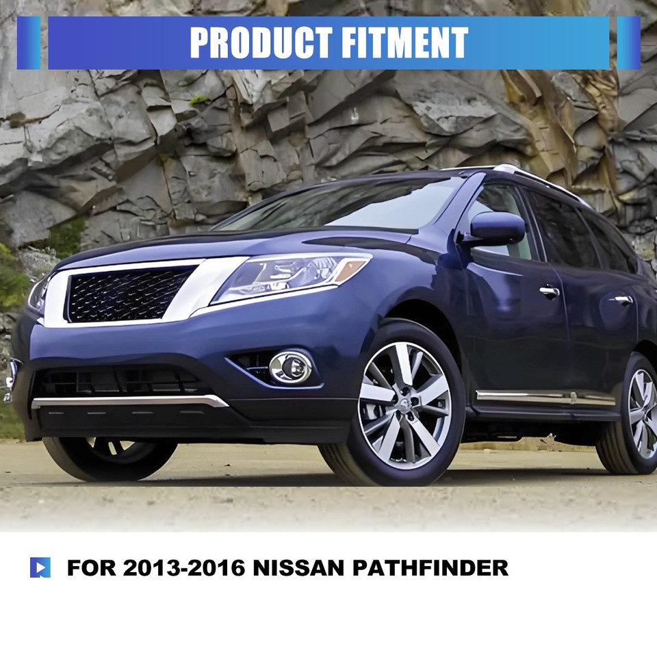 Fit 2013-2014 2015 2016 Nissan Pathfinder Fog Lights Bezels Lamp Covers ...
