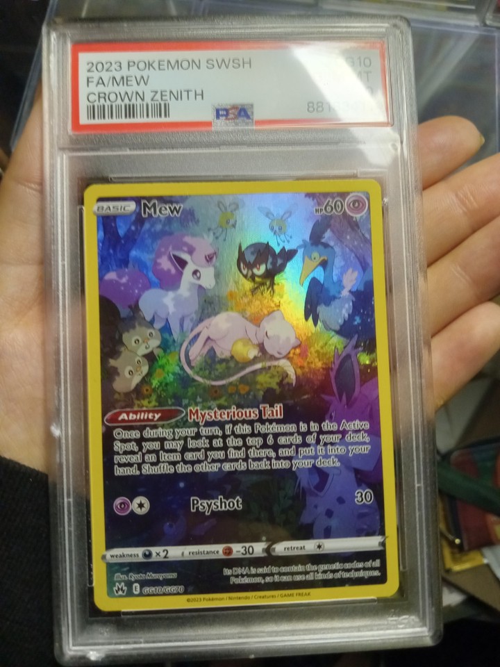Pokemon PSA 10 Mew GG10 Crown Zenith Gallerian PSA 10 not pristine not ...