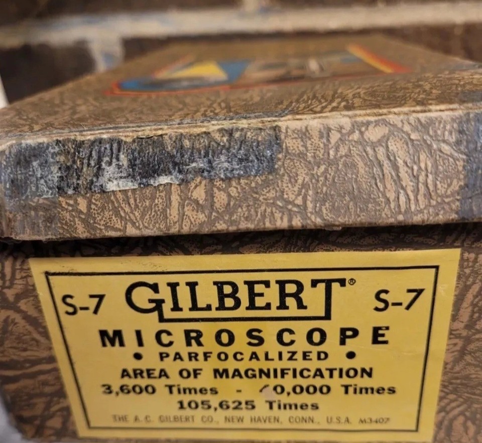 Vintage 1954 Gilbert Microscope With Original Box Model S7 | eBay