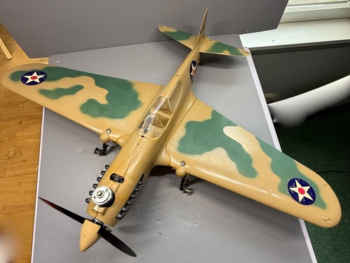 Original Cox P-40 Warhawk Flying Tiger Thimble Drome Model Gas Airplane ...