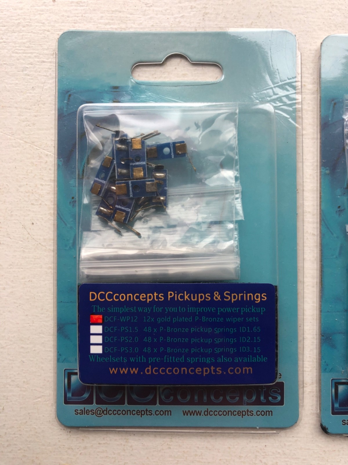 2 Packets of DCC Concepts DCF-WP12 Pickups & Springs model Railway ...