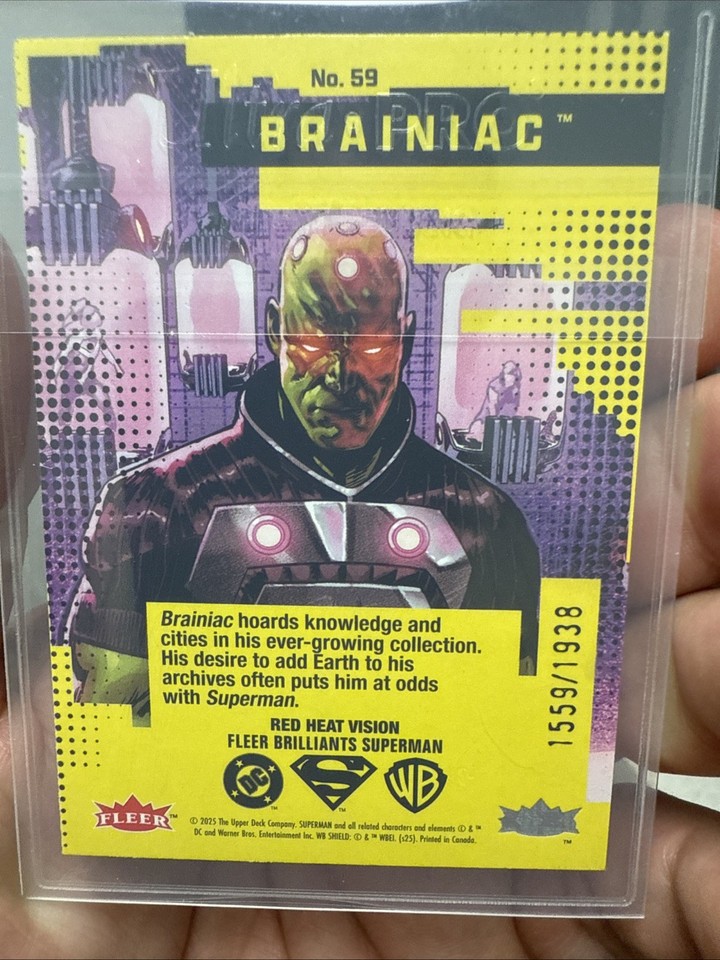 2025 Upper Deck Fleer Brilliants Superman Brainiac Red Heat Vision ...
