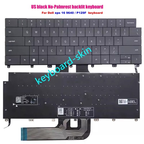 New US Backlit backlight black Keyboard For Dell XPS 16 9640 P129F ...