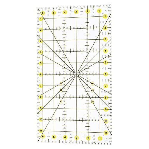 Quilting Ruler Acrylic Quilters Ruler for Easy Precision Cutting Fabric ...