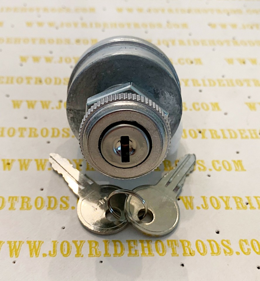 Custom, Hot Rod, Universal Keyed Ignition Switch With Ribbed Alum Bezel ...