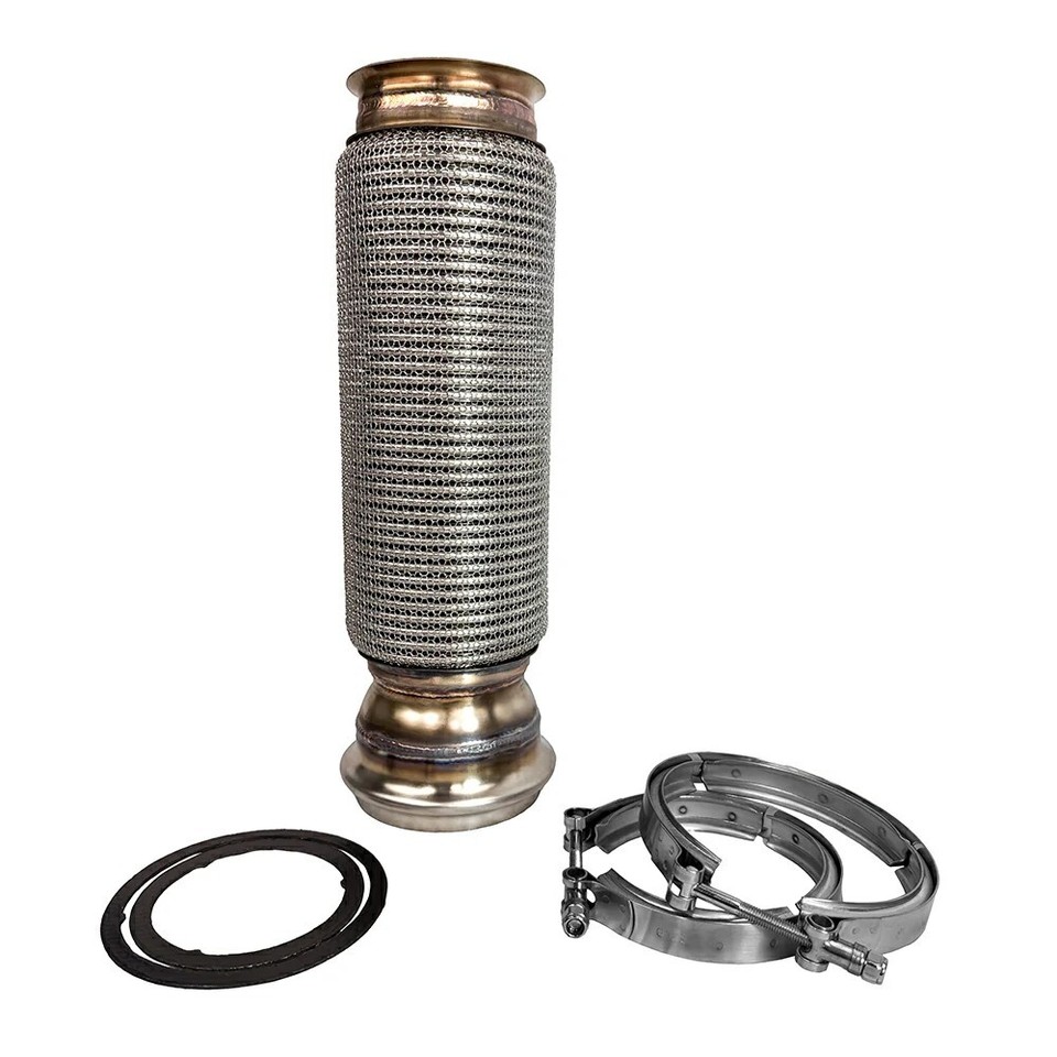 4"–5" Stainless Steel Exhaust Bellows Flex Pipe with Clamps PN-3-B-022 ...