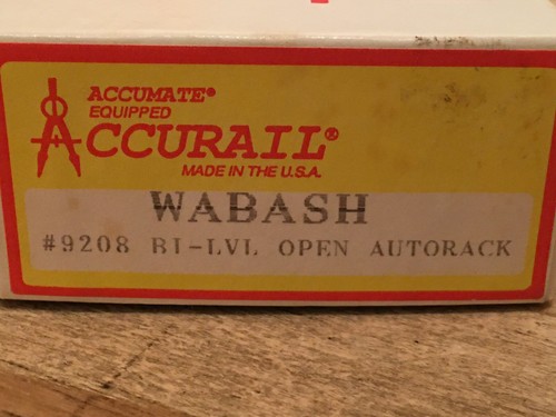 HO Accurail 9208 Wabash Bi-Level Open Autorack Unassembled Kit | eBay