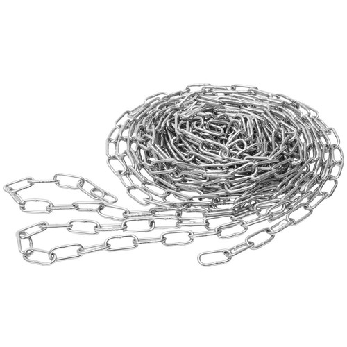 Silver Barrier Chain Driveway Steel Link Safety Chains Security and ...
