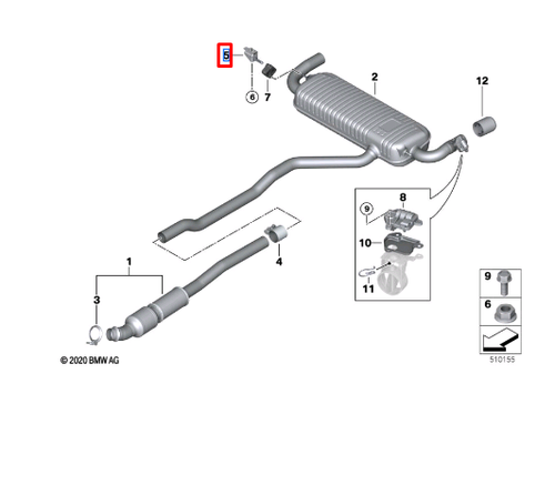 NEW MINI COUNTRYMAN F60 REAR EXHAUST HANGER BRACKET 18308673214 | eBay